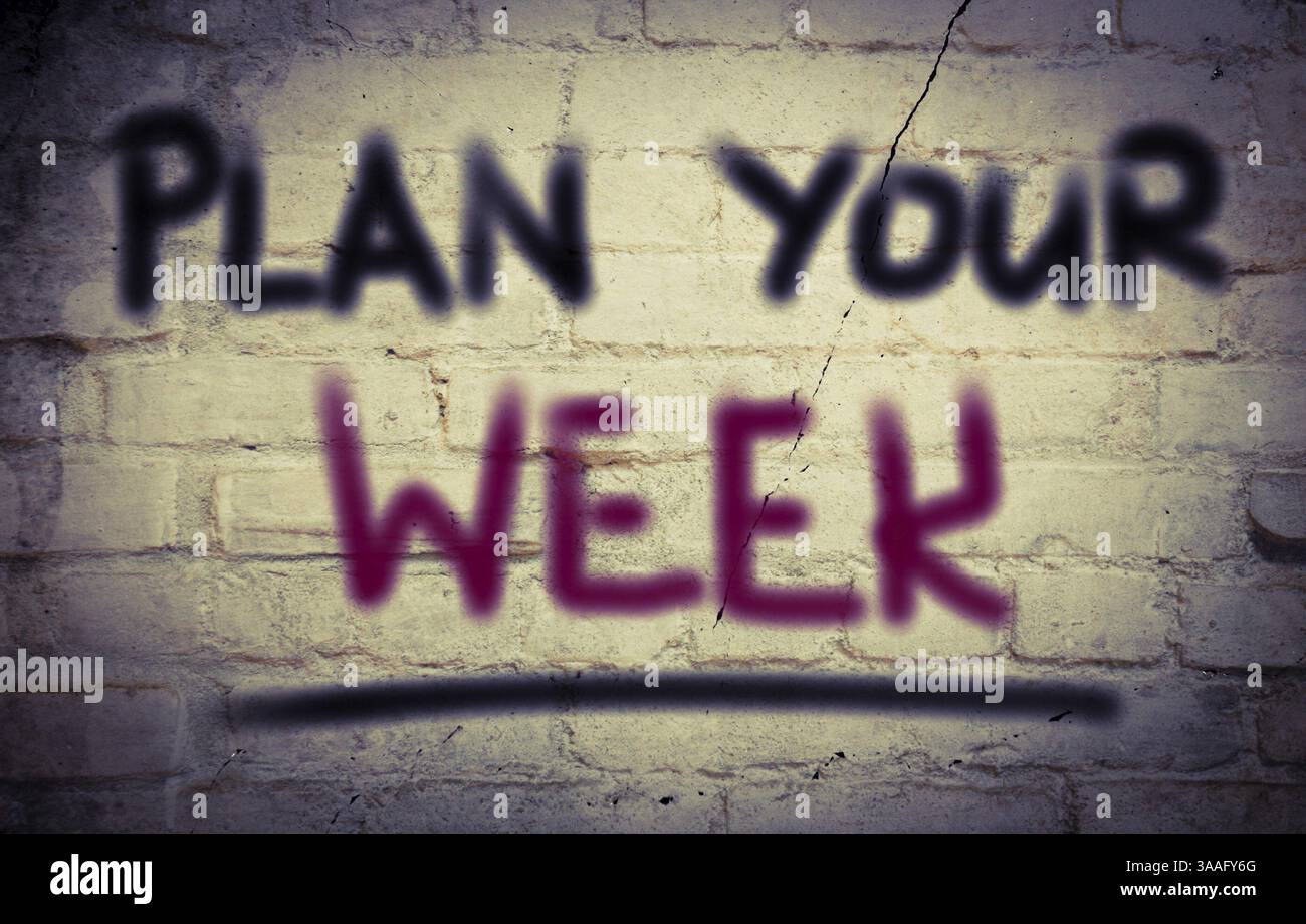 Plan Your Week Concept Stock Photo - Alamy
