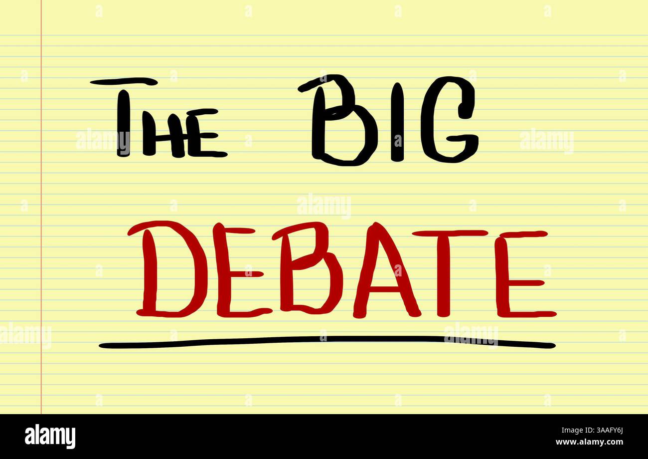The Big Debate Concept Stock Photo - Alamy