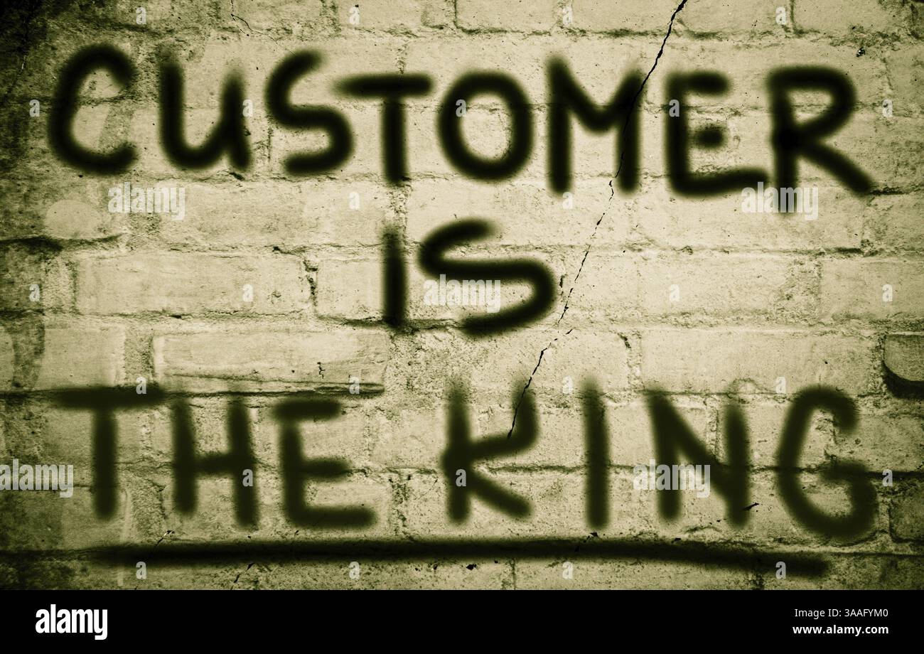 Customer Is The King Concept Stock Photo - Alamy