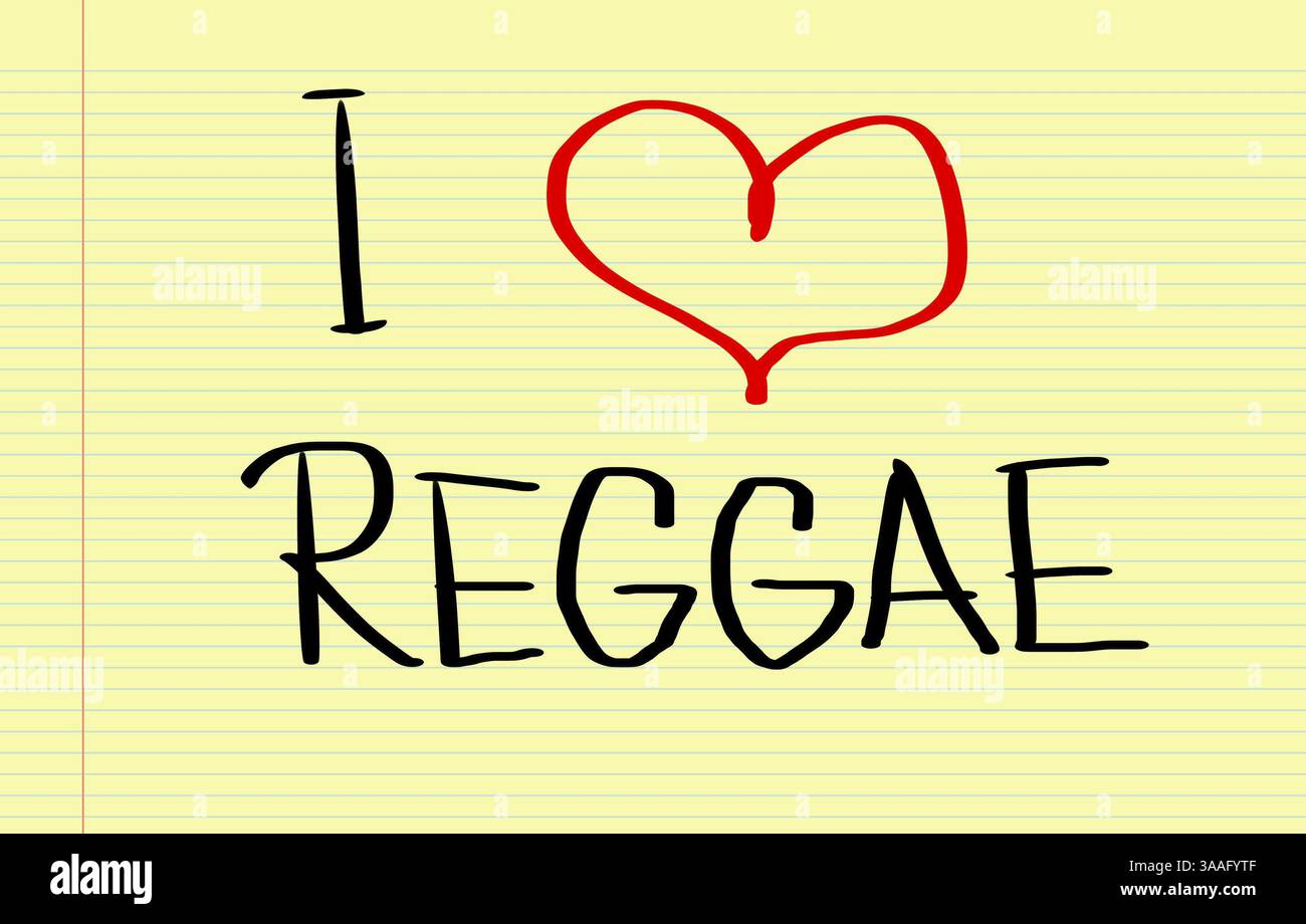 I Love Reggae Concept Stock Photo - Alamy