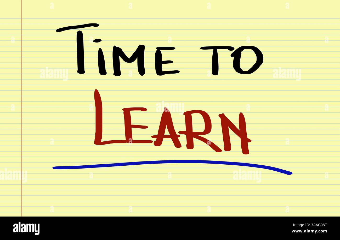 Time To Learn Concept Stock Photo - Alamy