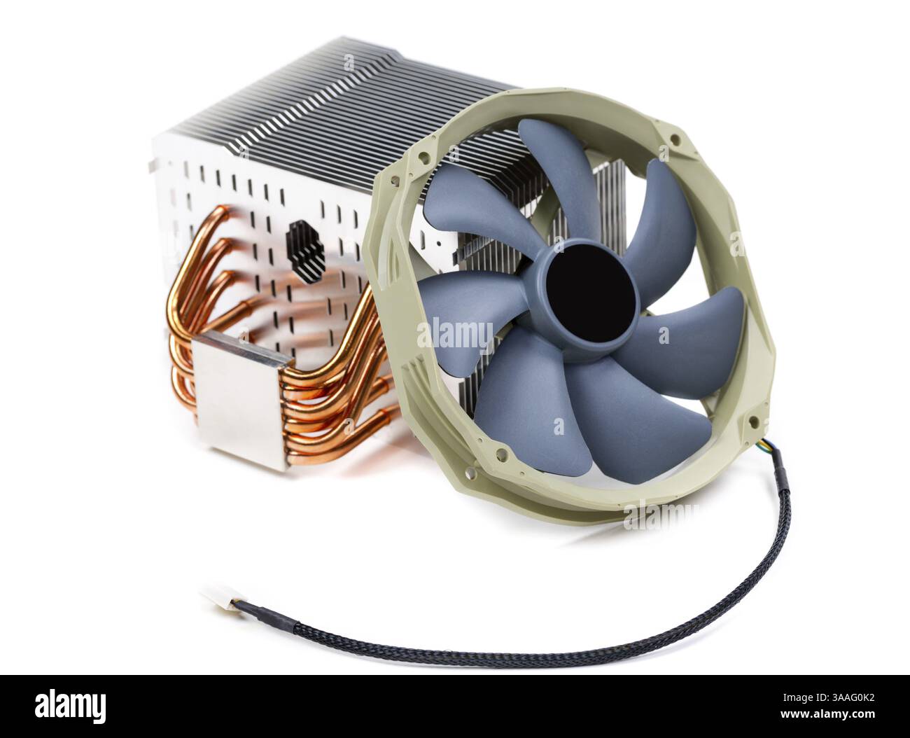 CPU Cooler isolated on white. This is what keeps your computer insides ...