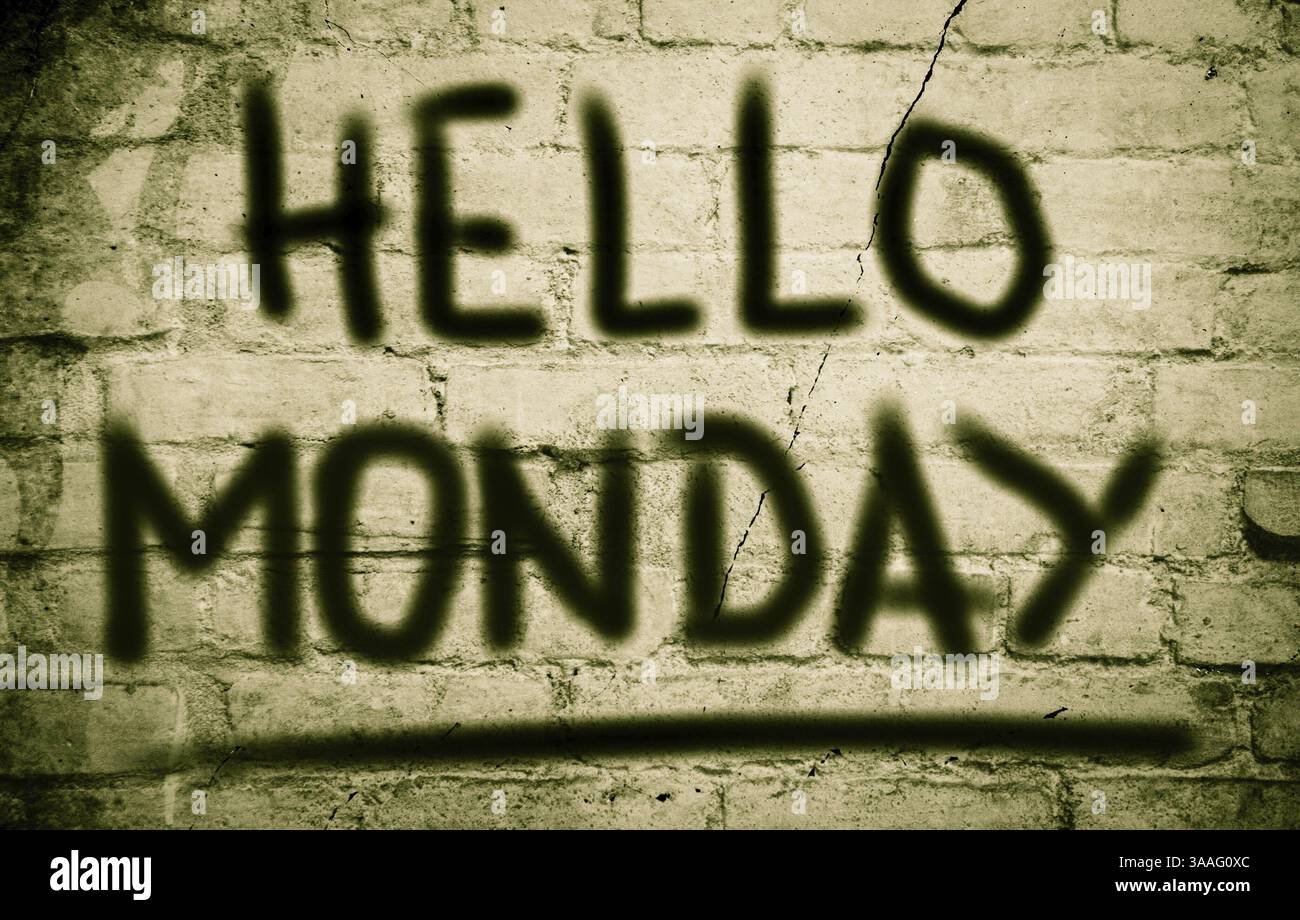 Hello Monday Concept Stock Photo - Alamy