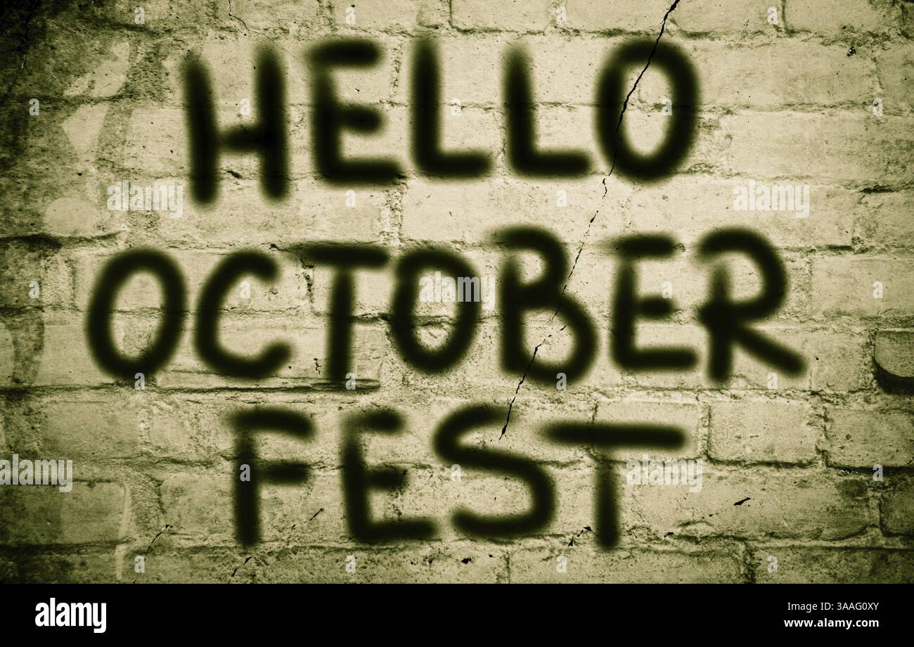 Hello October Fest Concept Stock Photo - Alamy