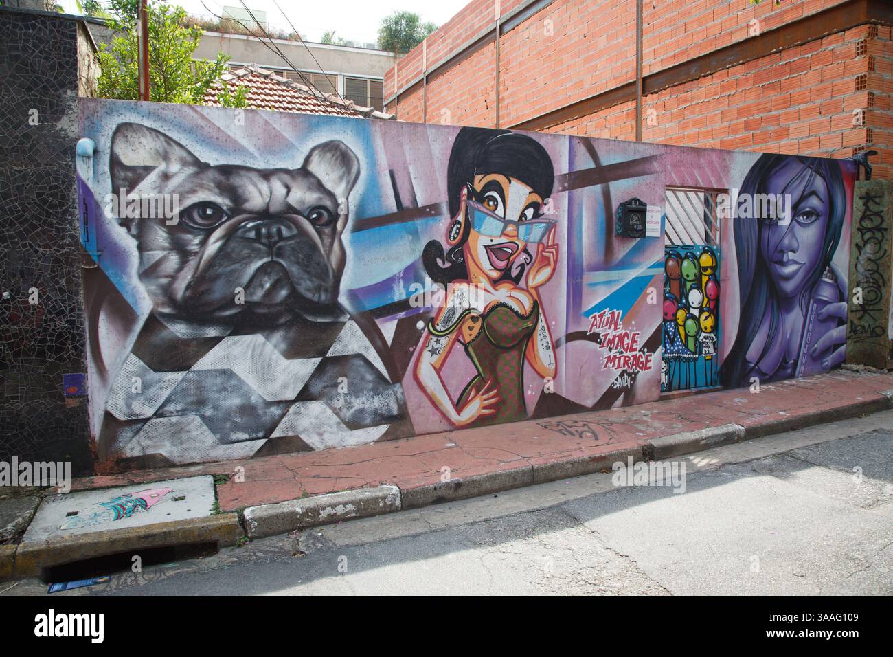 The Batman Alley (Beco do Batman) famous wall graffiti paintings in ...