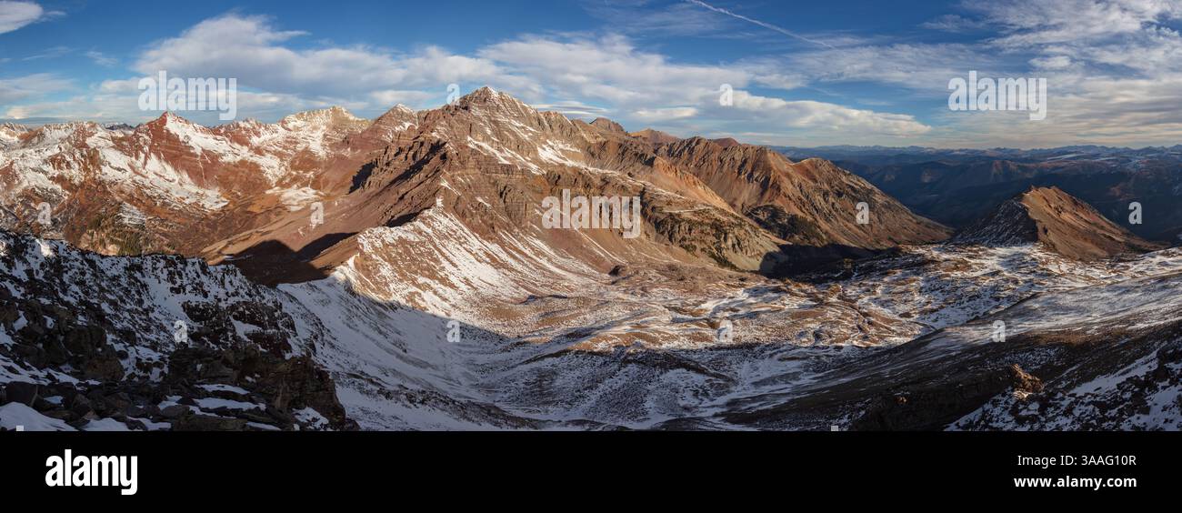 Castle Peak the tallest mountain in the Elk Range of Colorado, rises to ...
