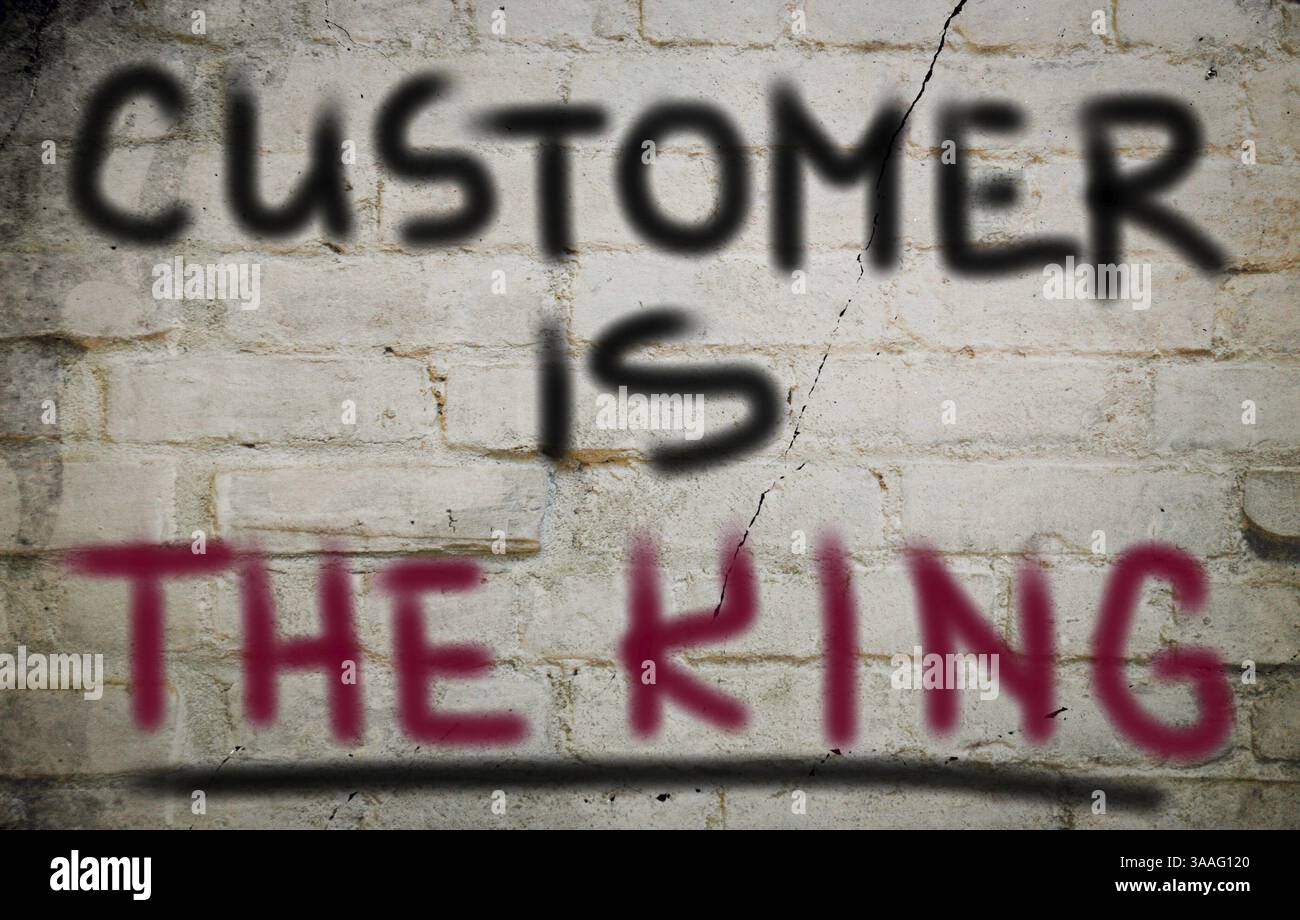 Customer Is The King Concept Stock Photo - Alamy