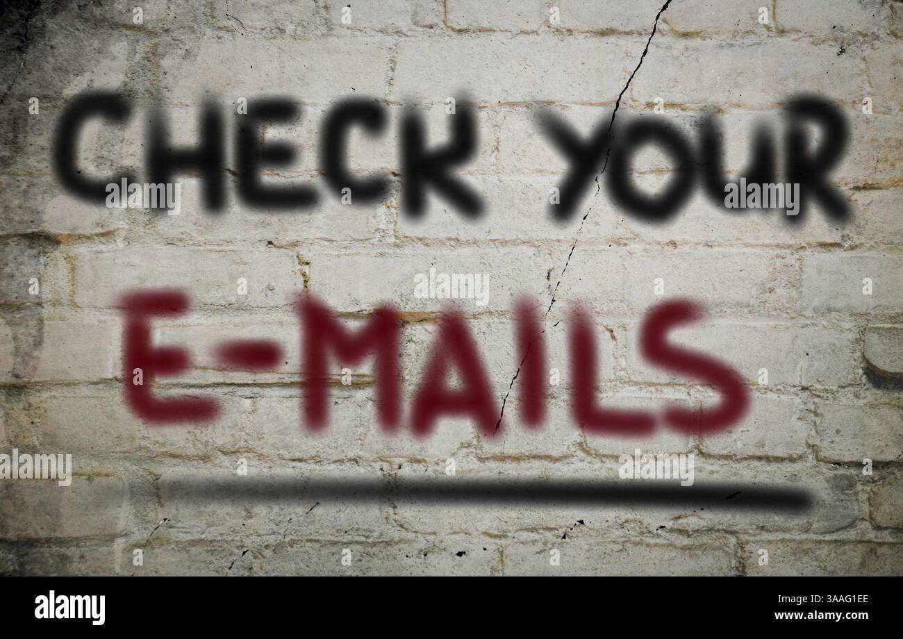Check Your E-mail Concept Stock Photo - Alamy