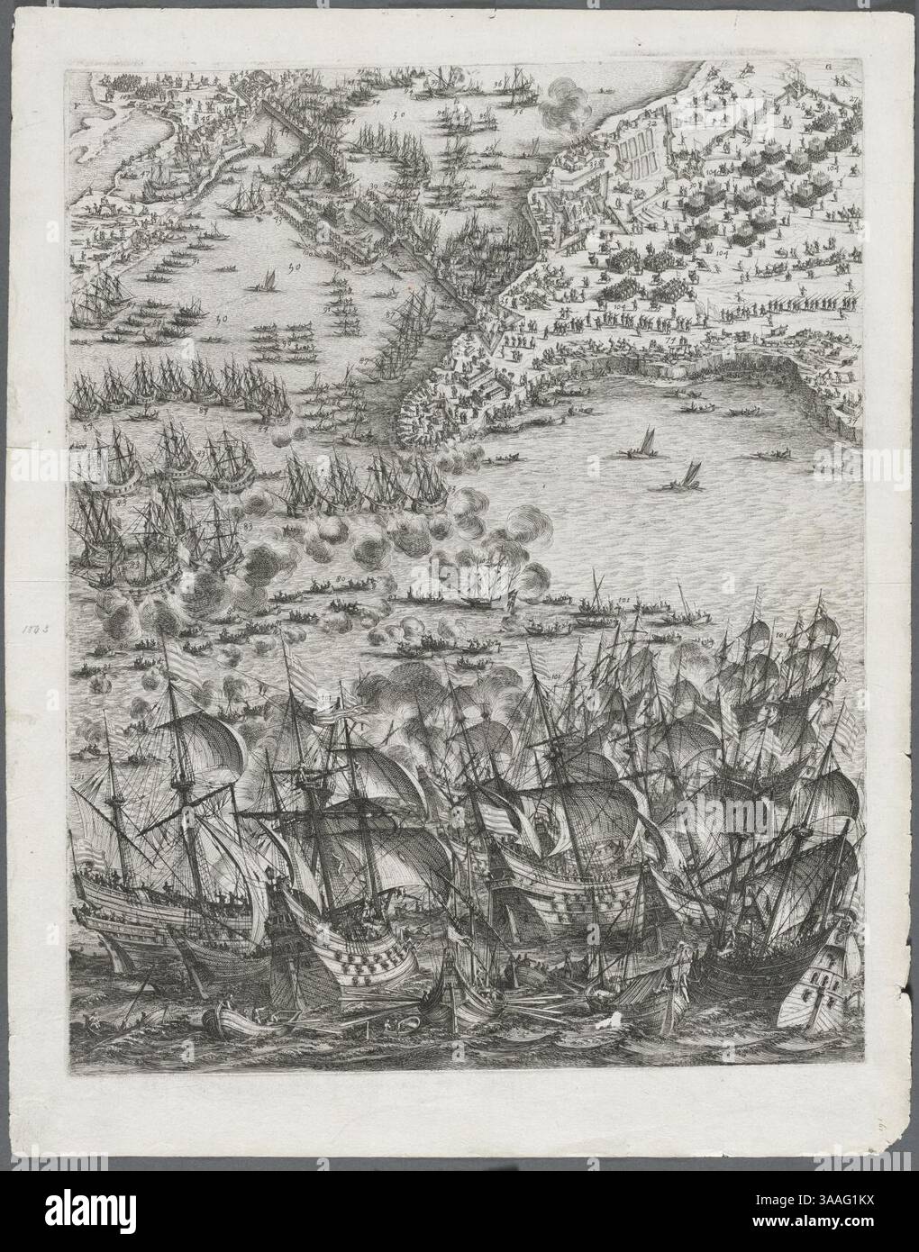 Jacques Callot (French, 1592-1635) - The Siege of La Rochelle, Plate 11 ...