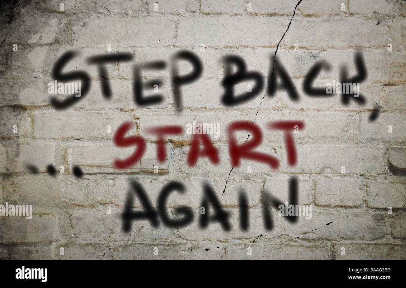 Taking step back in hi-res stock photography and images - Alamy