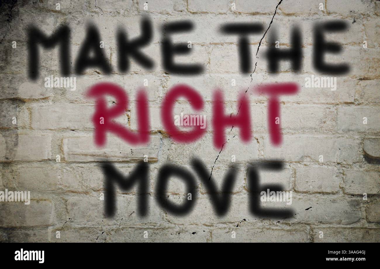 Make The Right Move Concept Stock Photo - Alamy