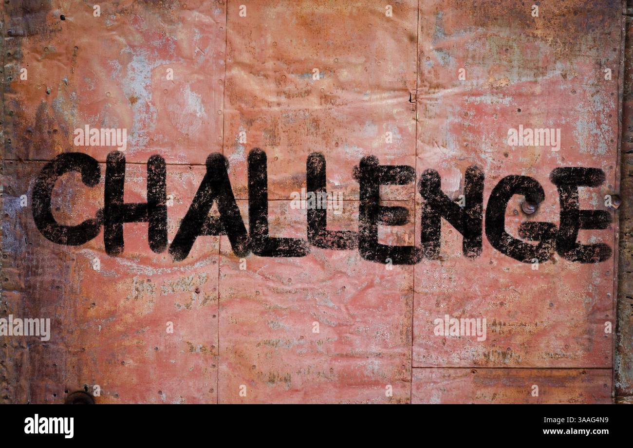 Challenge symbol concept words hi-res stock photography and images - Alamy