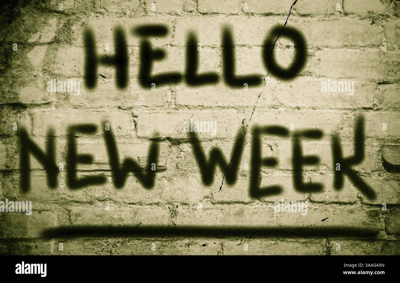 Hello New Week Concept Stock Photo - Alamy