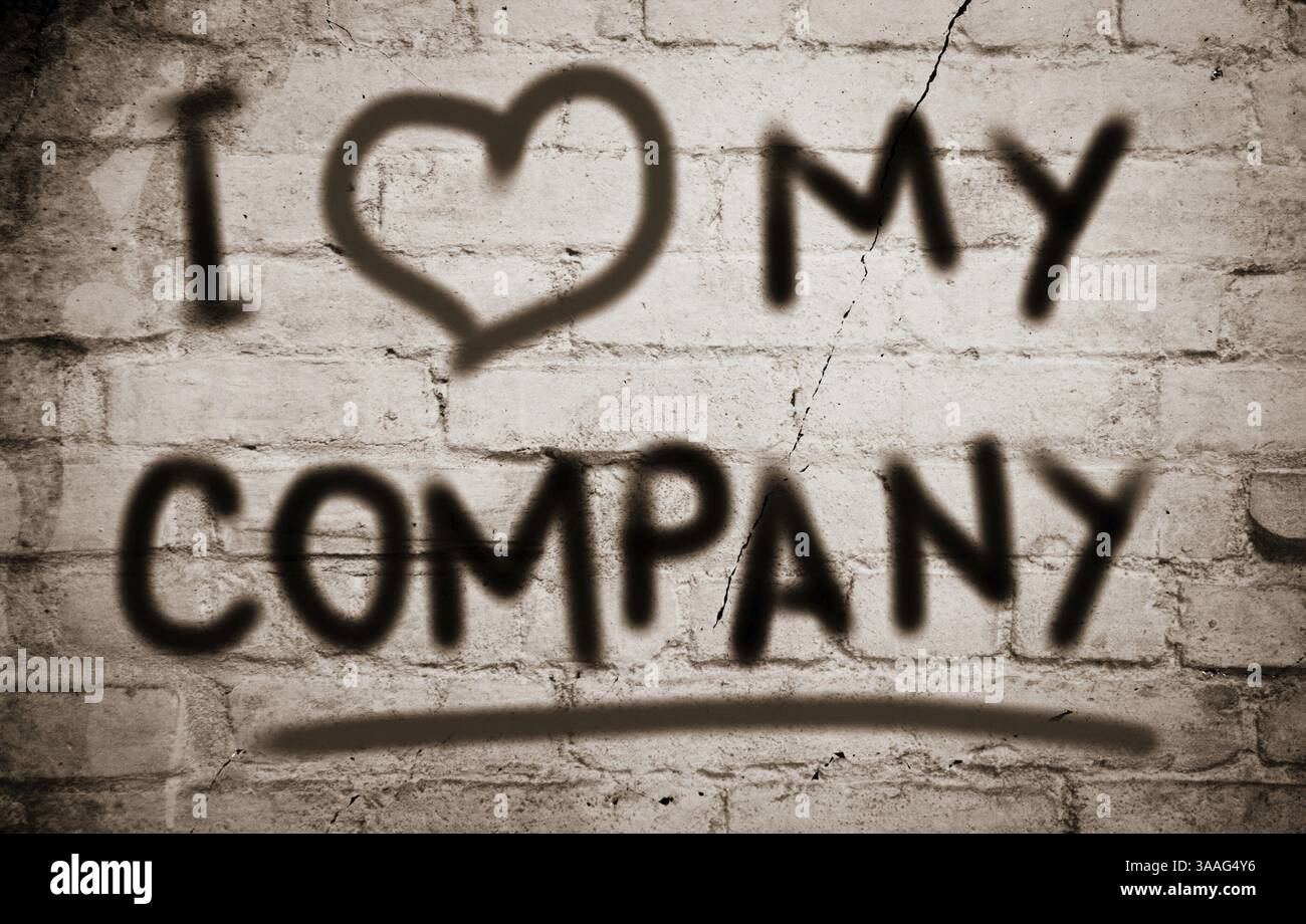 I Love My Company Stock Photo - Alamy