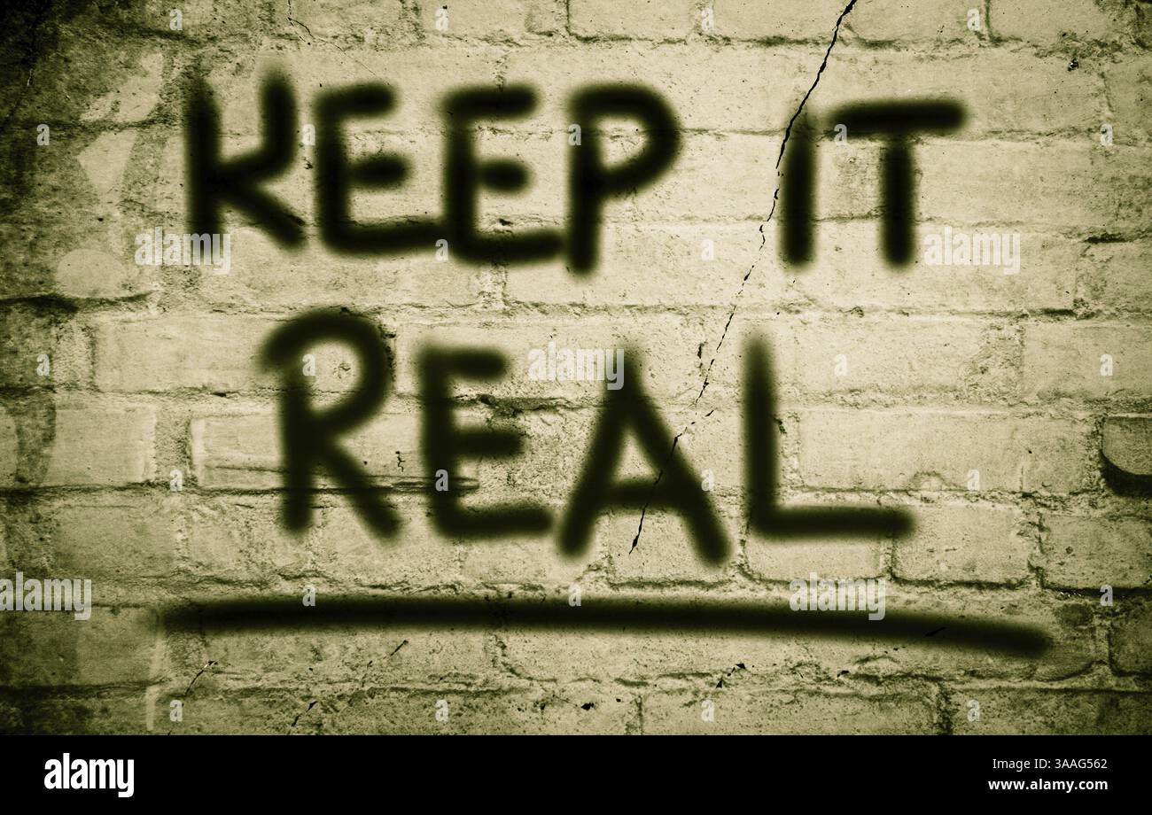 Keep real symbol concept hi-res stock photography and images - Alamy