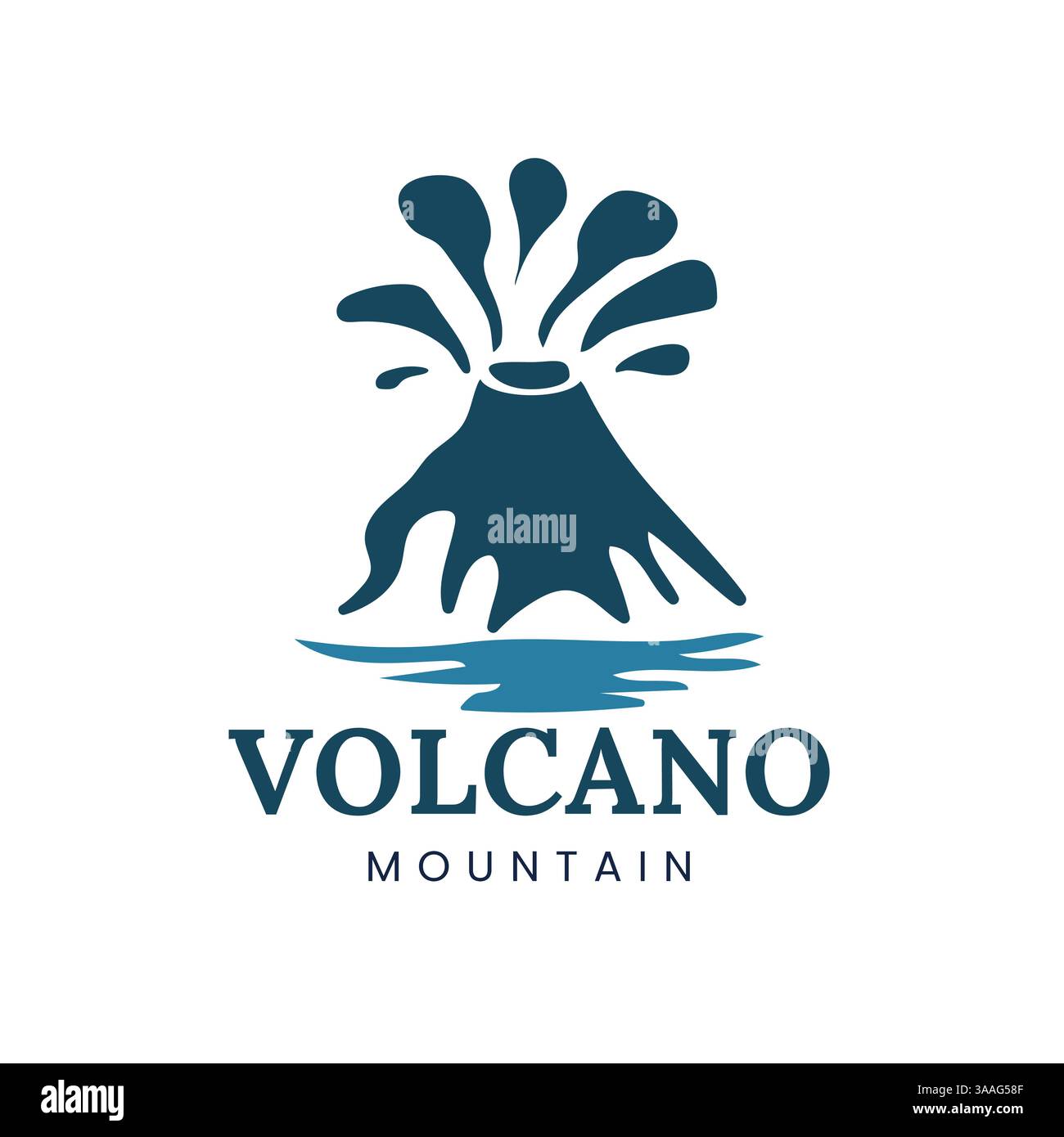 Volcano logo, mountain Volcano logo design Illustration vector Stock ...