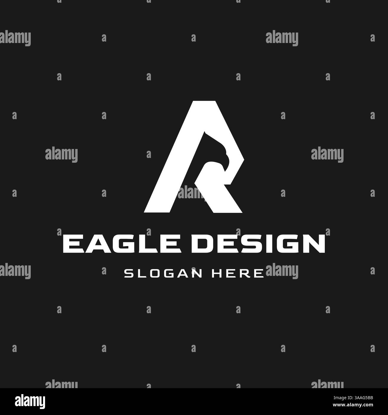 Unique Modern Logo Design Forming Letter R with Eagle Head Icon Symbol ...