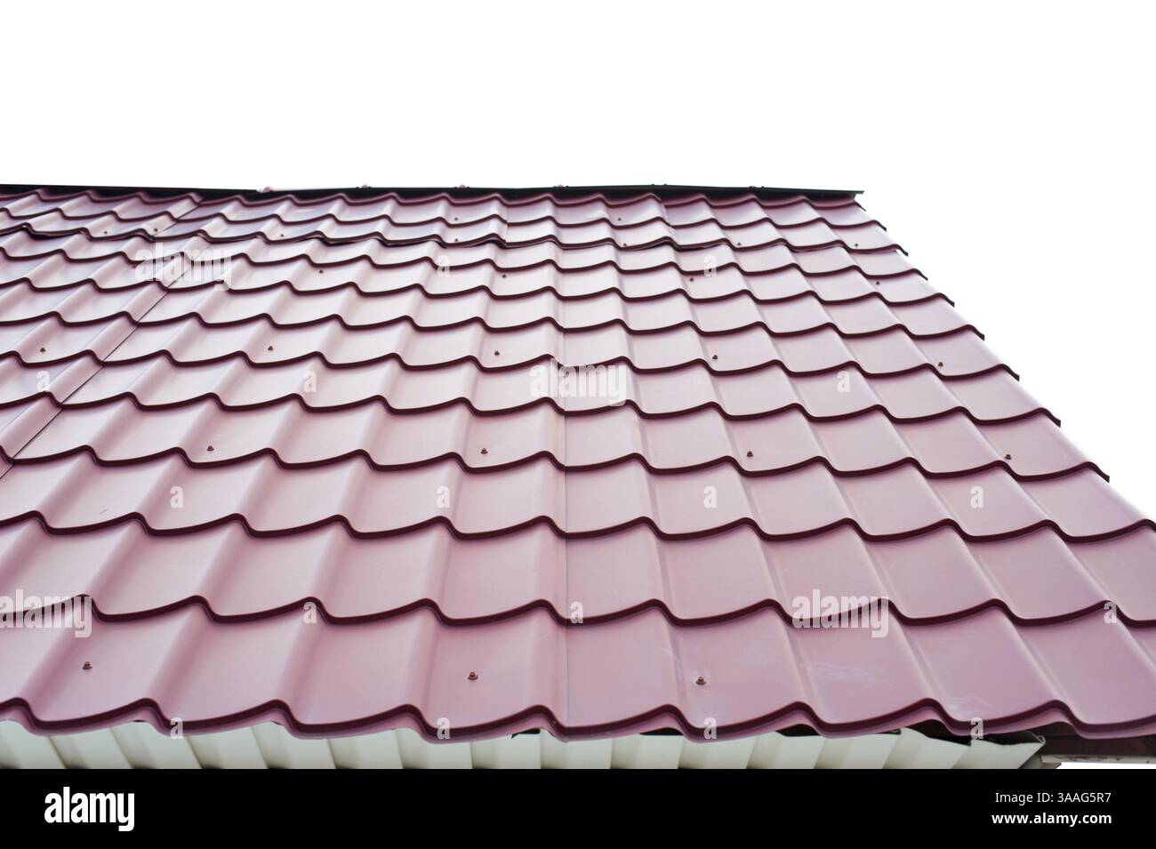 Part of roof made of corrugated iron Stock Photo - Alamy