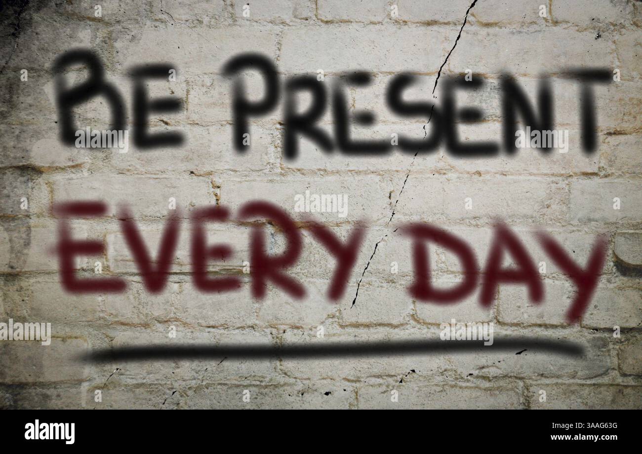Image of words be present hi-res stock photography and images - Alamy