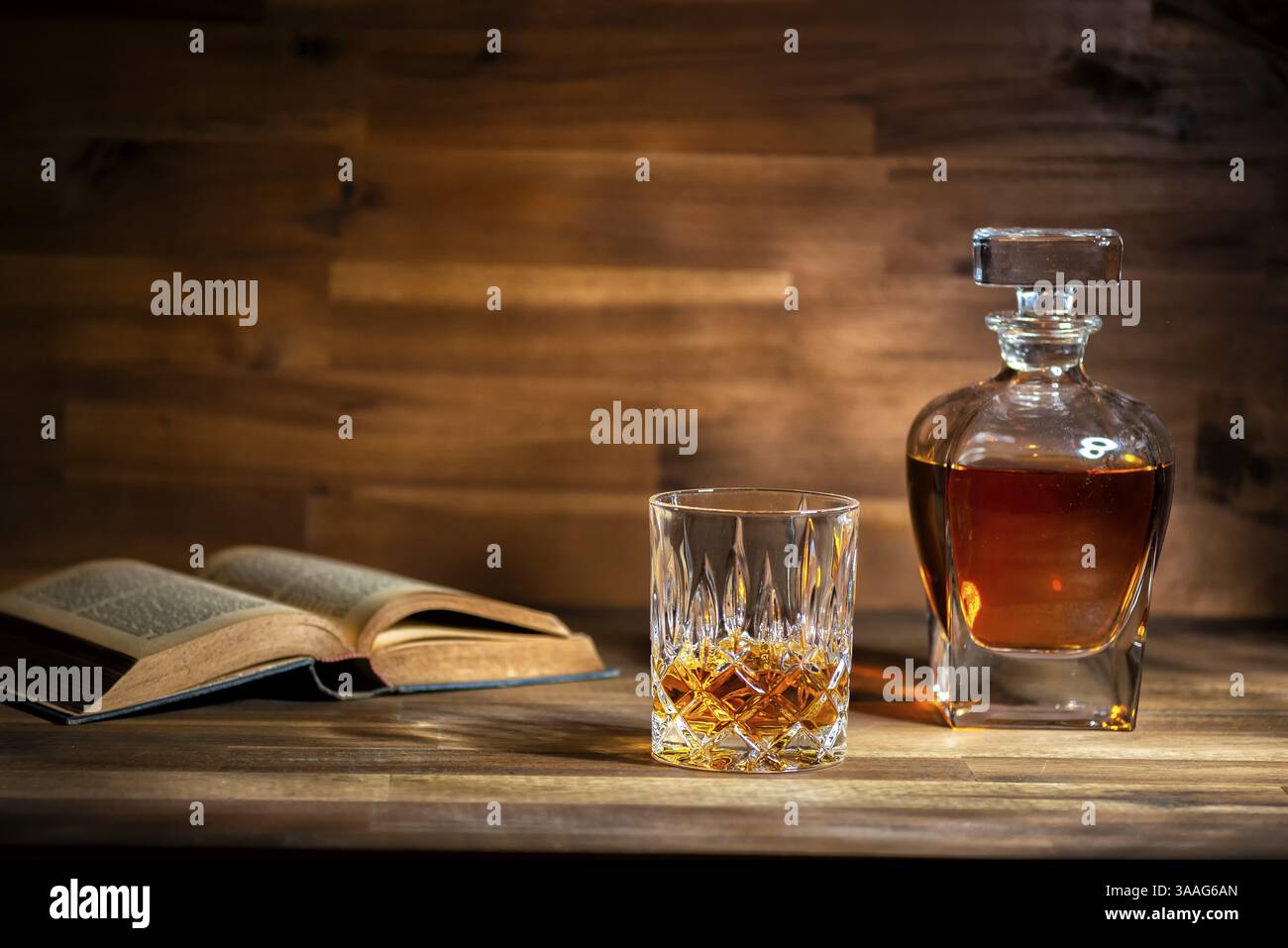 A glass of rum and an old book in a bar in Cuba Stock Photo - Alamy
