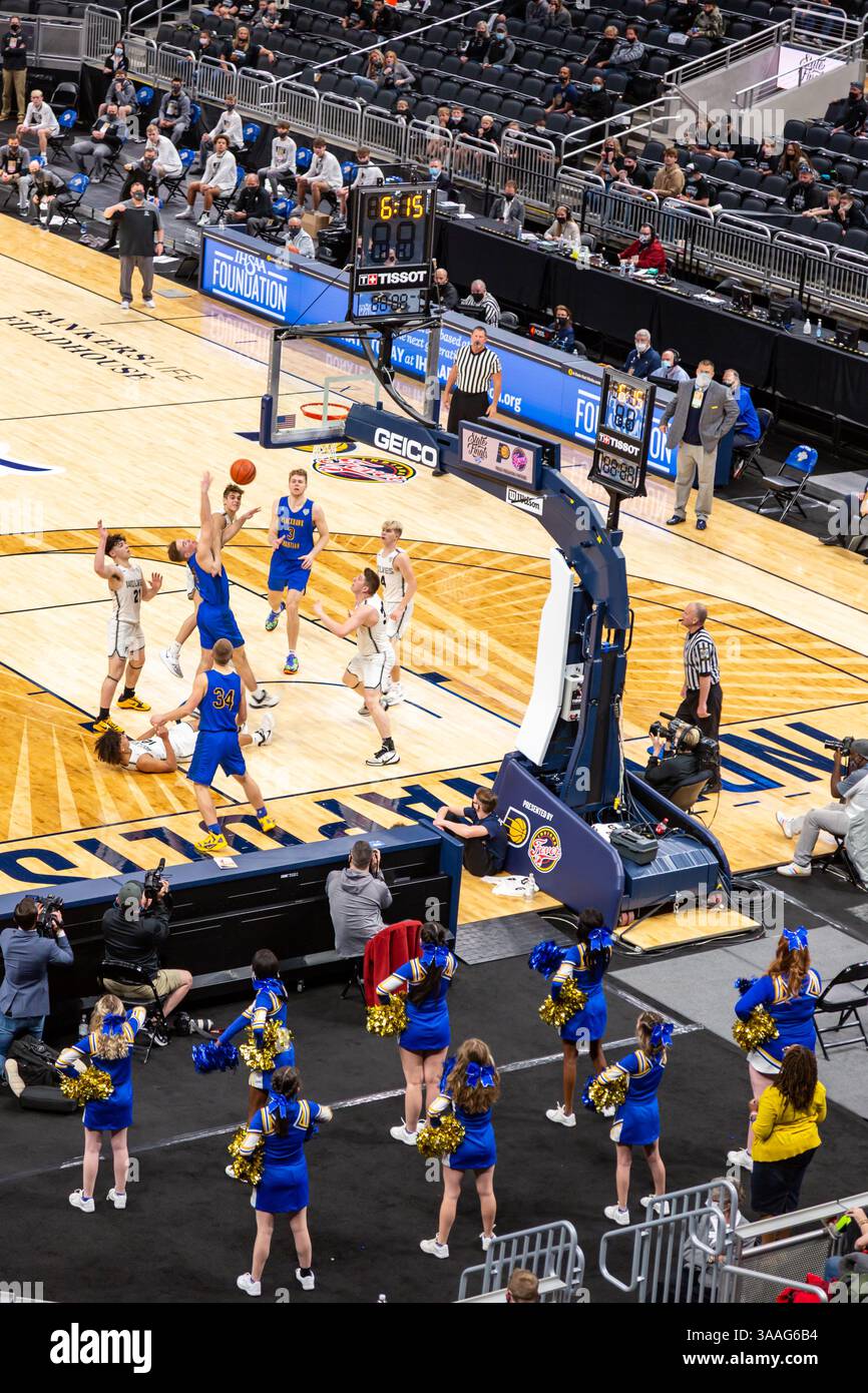 The 2021 IHSAA 2A championship basketball game w/ Blackhawk & Parke ...