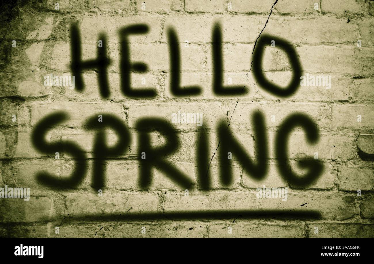 Hello spring concept hi-res stock photography and images - Alamy
