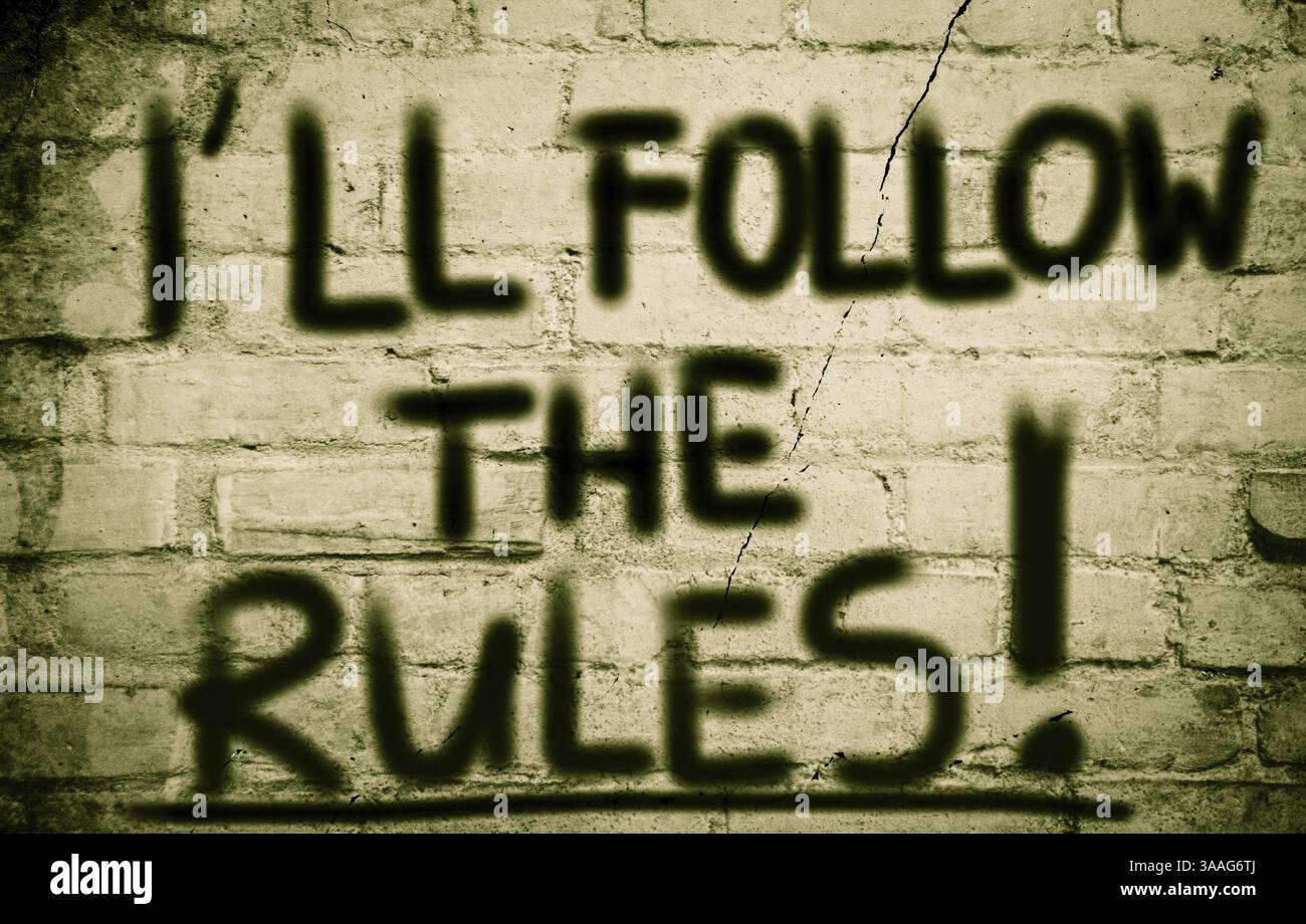 I'll Follow The Rules Concept Stock Photo - Alamy