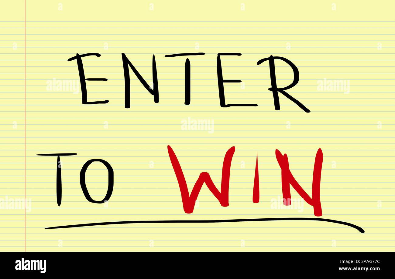 Enter To Win Concept Stock Photo - Alamy