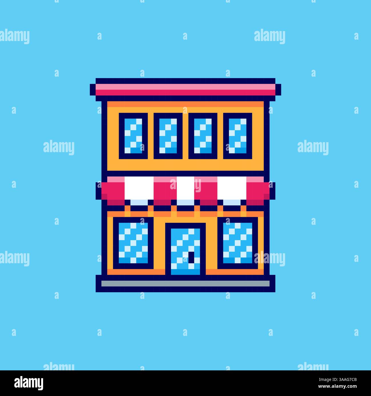 Pixel art store building game asset design Stock Vector Image & Art - Alamy