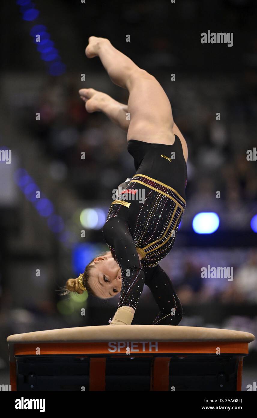 Lisa Vaelen BEL Vault Action Gymnastics, EnBW DTB-Pokal, Porsche-Arena ...