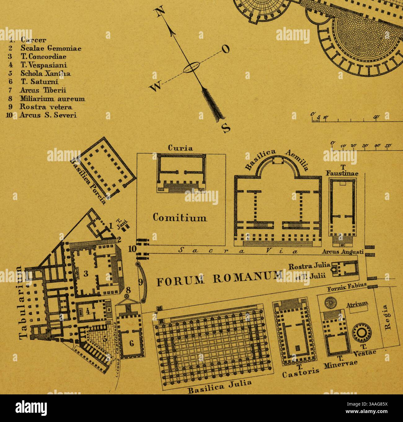 Ancient Rome, public square Forum Romanum, Basilica Julia, State ...