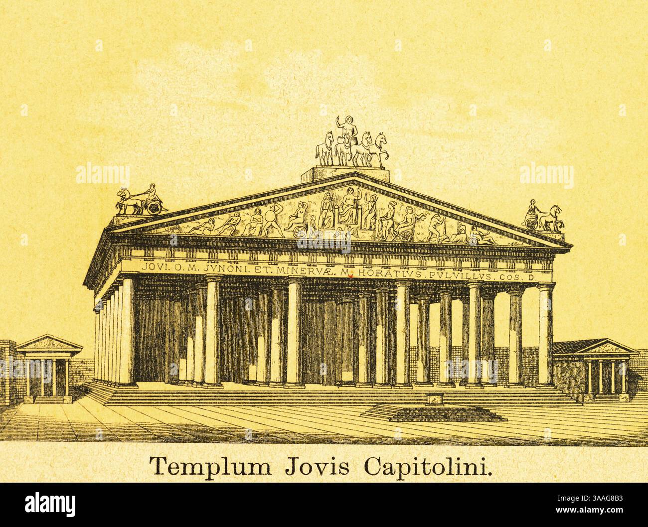 The Capitoline Temple on the Capitoline Hill, Templum Jovis Capitolini ...