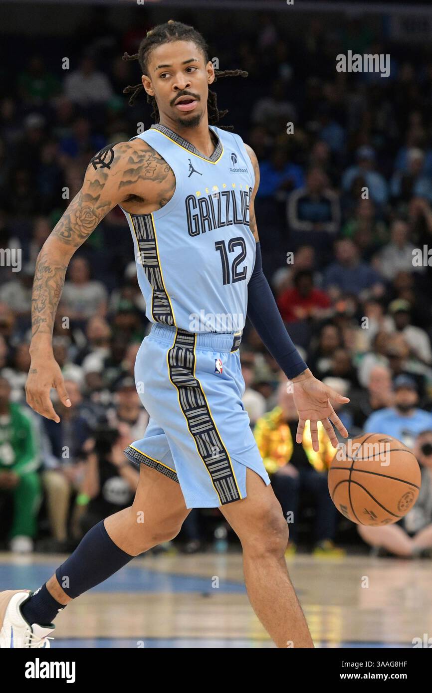 Memphis Grizzlies guard Ja Morant (12) plays in the first half of an ...