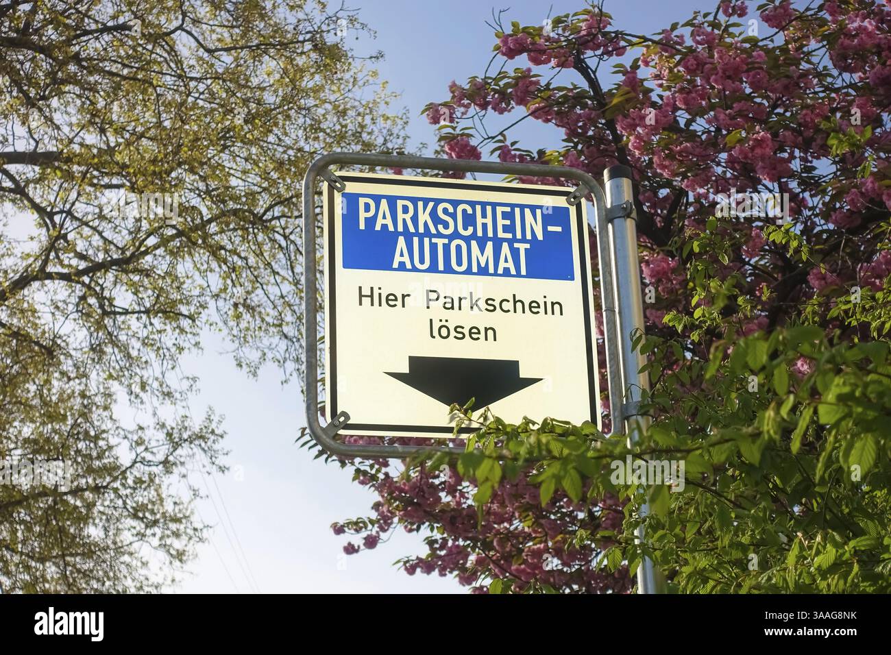 Parking ticket machine sign, Buy parking ticket here, information sign ...