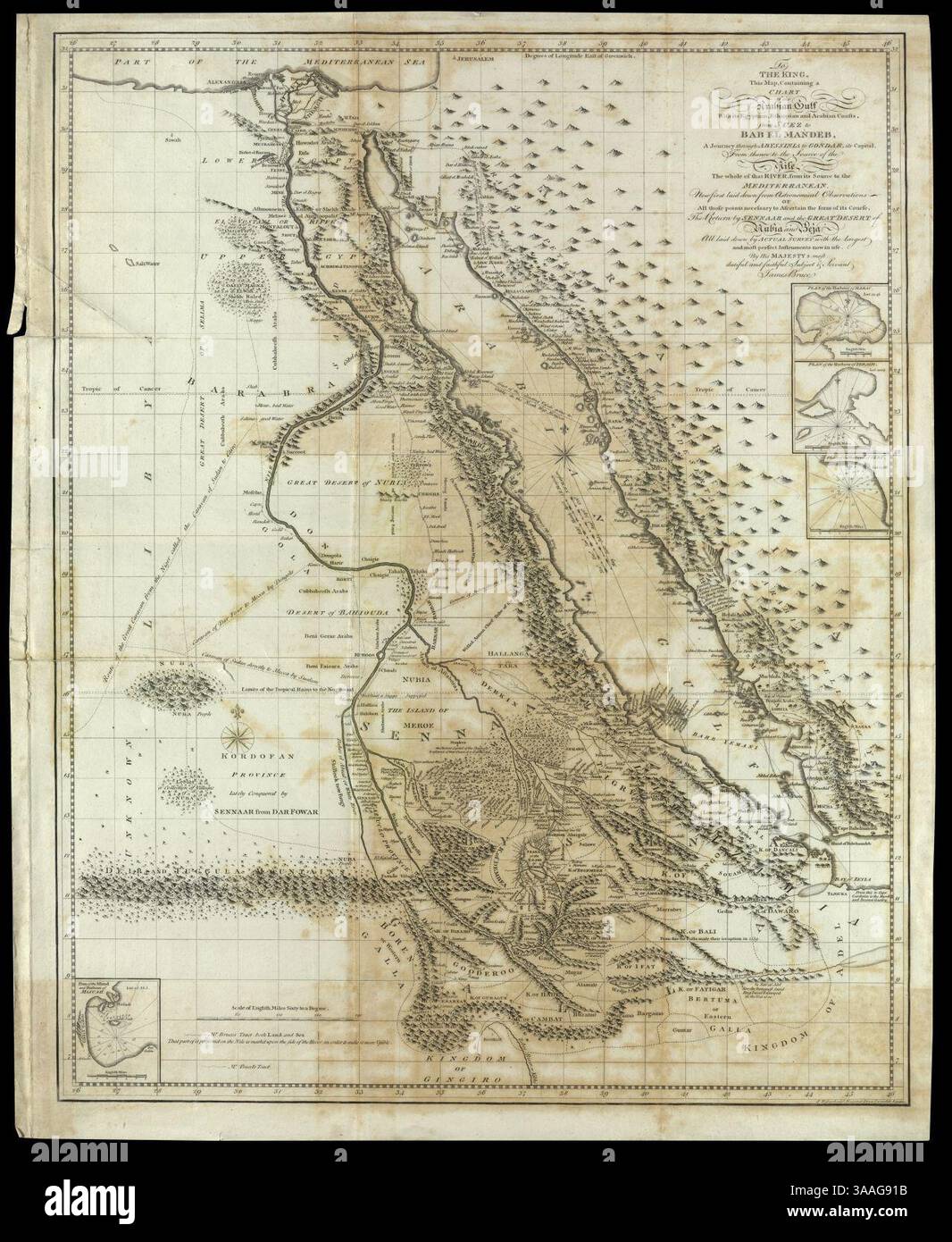 James Bruce, J. Walker, Chart of the Arabian Gulf with its Egyptian ...