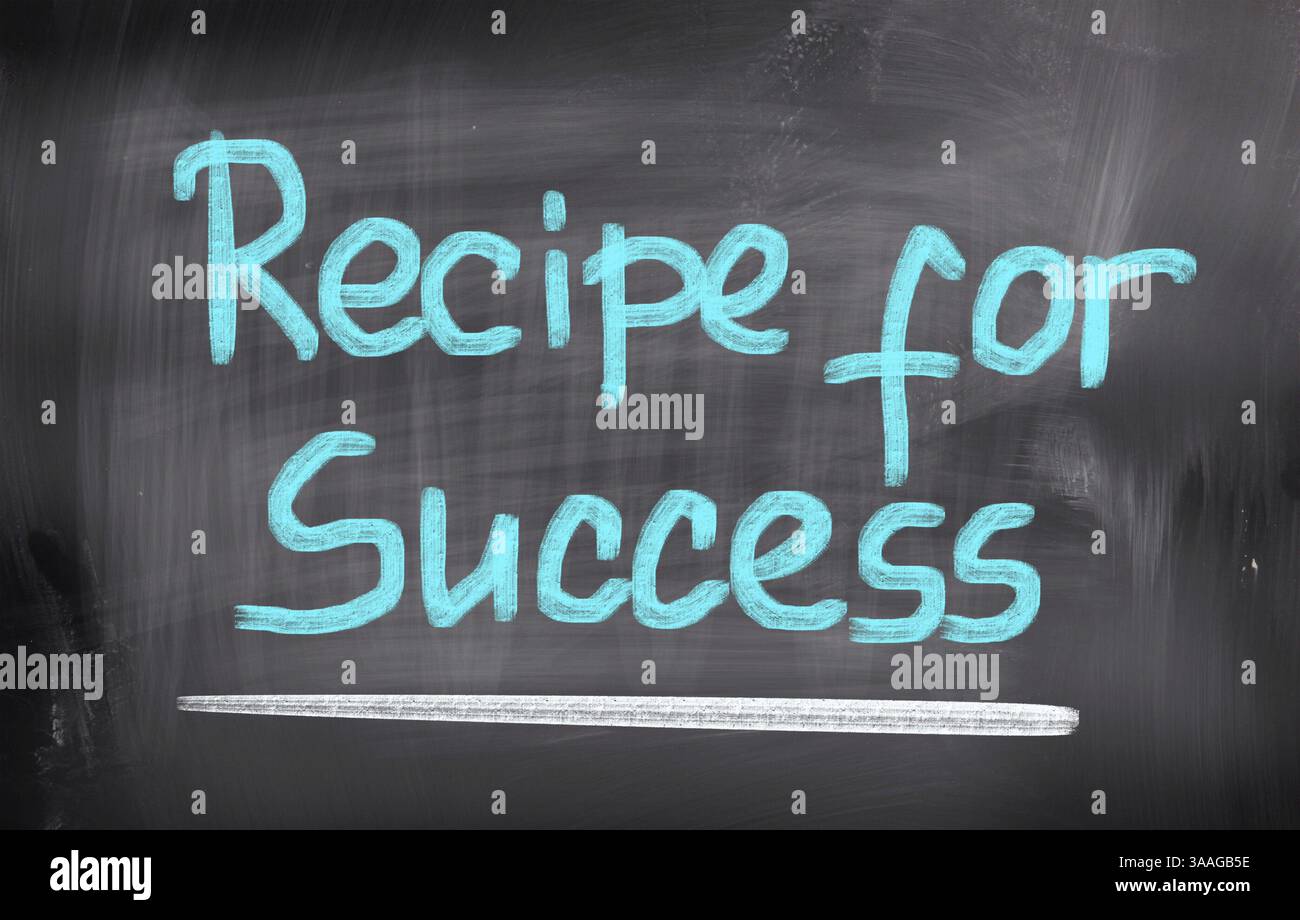 Recipe For Success Concept Stock Photo - Alamy