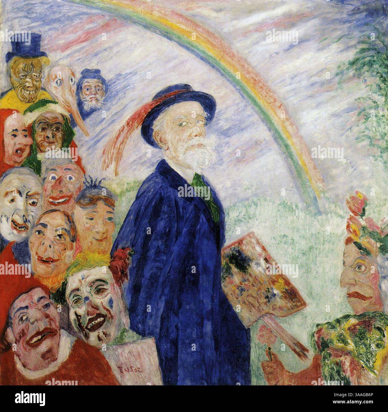 James Ensor - Ensor and the Masks Stock Photo - Alamy