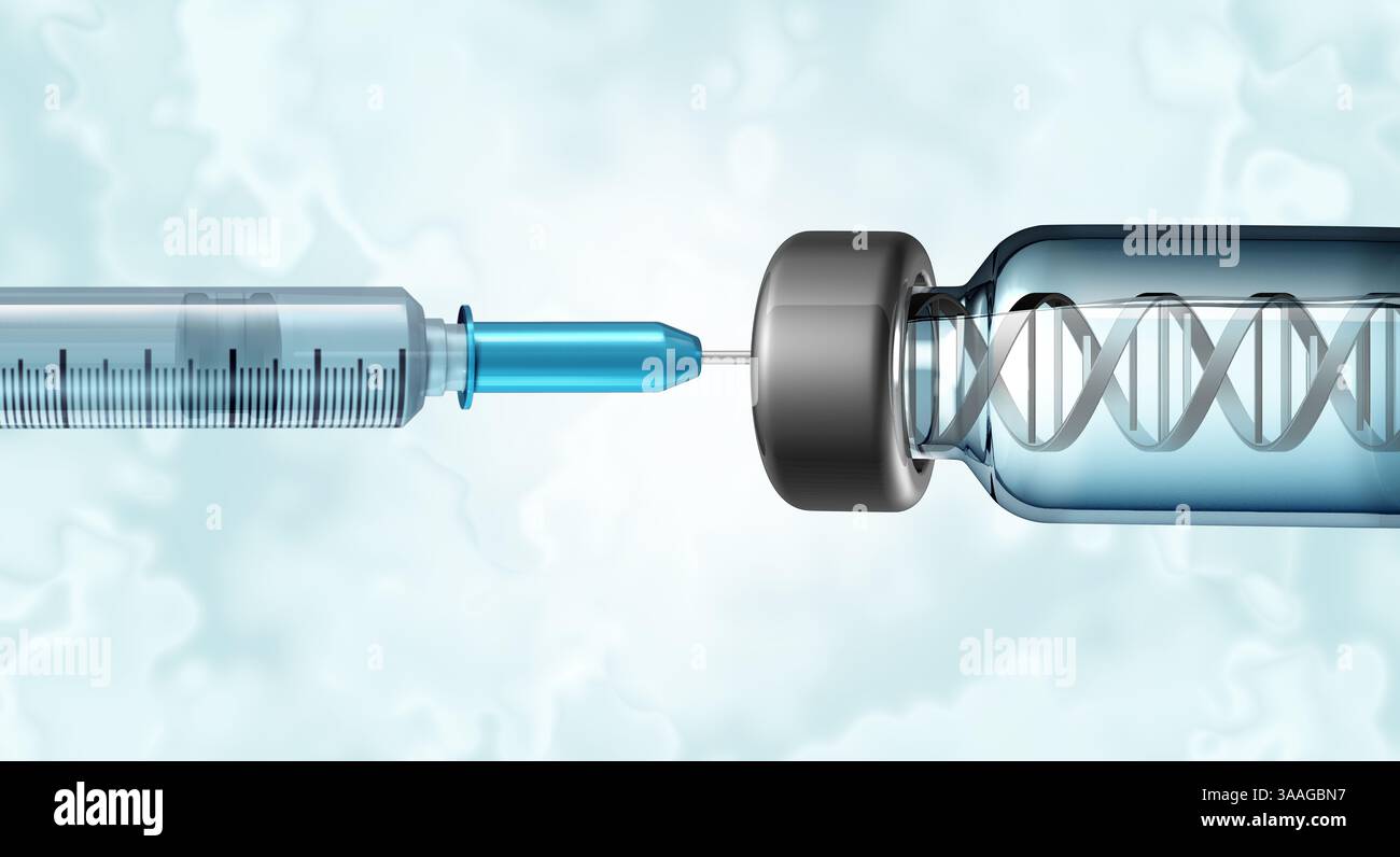 Genetic Medicine and gene therapy or biotechnology innovations as mRNA ...