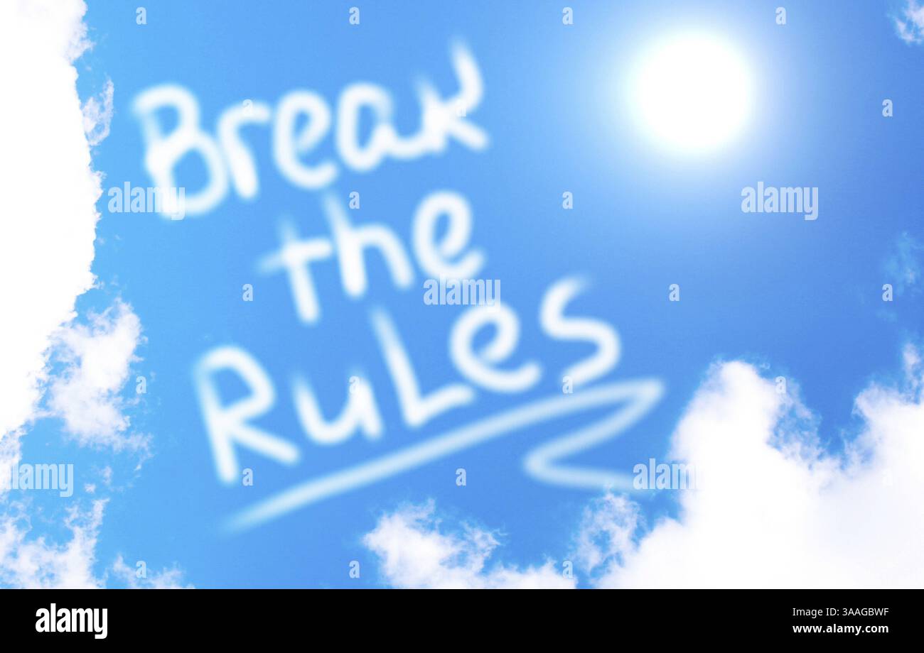 Break The Rules Concept Stock Photo - Alamy