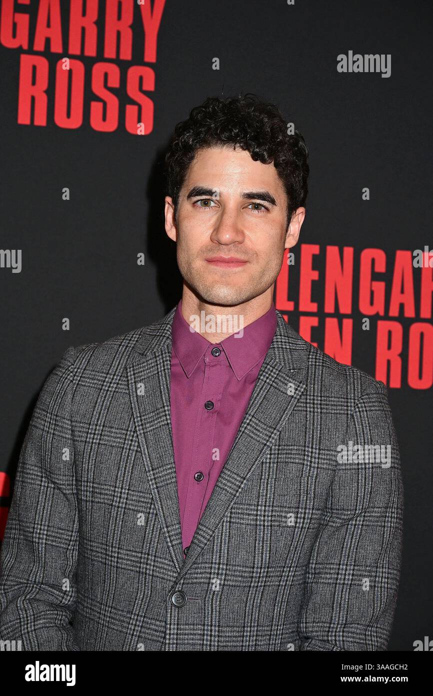 Darren Criss attends the "GLENNGARRY GLEN ROSS" Broadway Opening Night ...