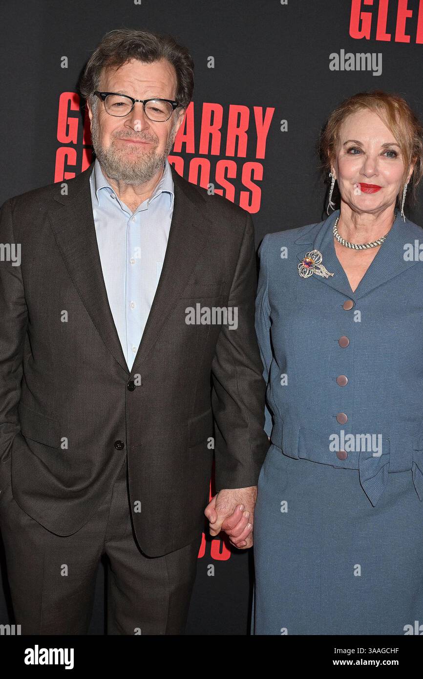 Kenneth Lonergan and wife J Smith-Cameron attend the "GLENNGARRY GLEN ...