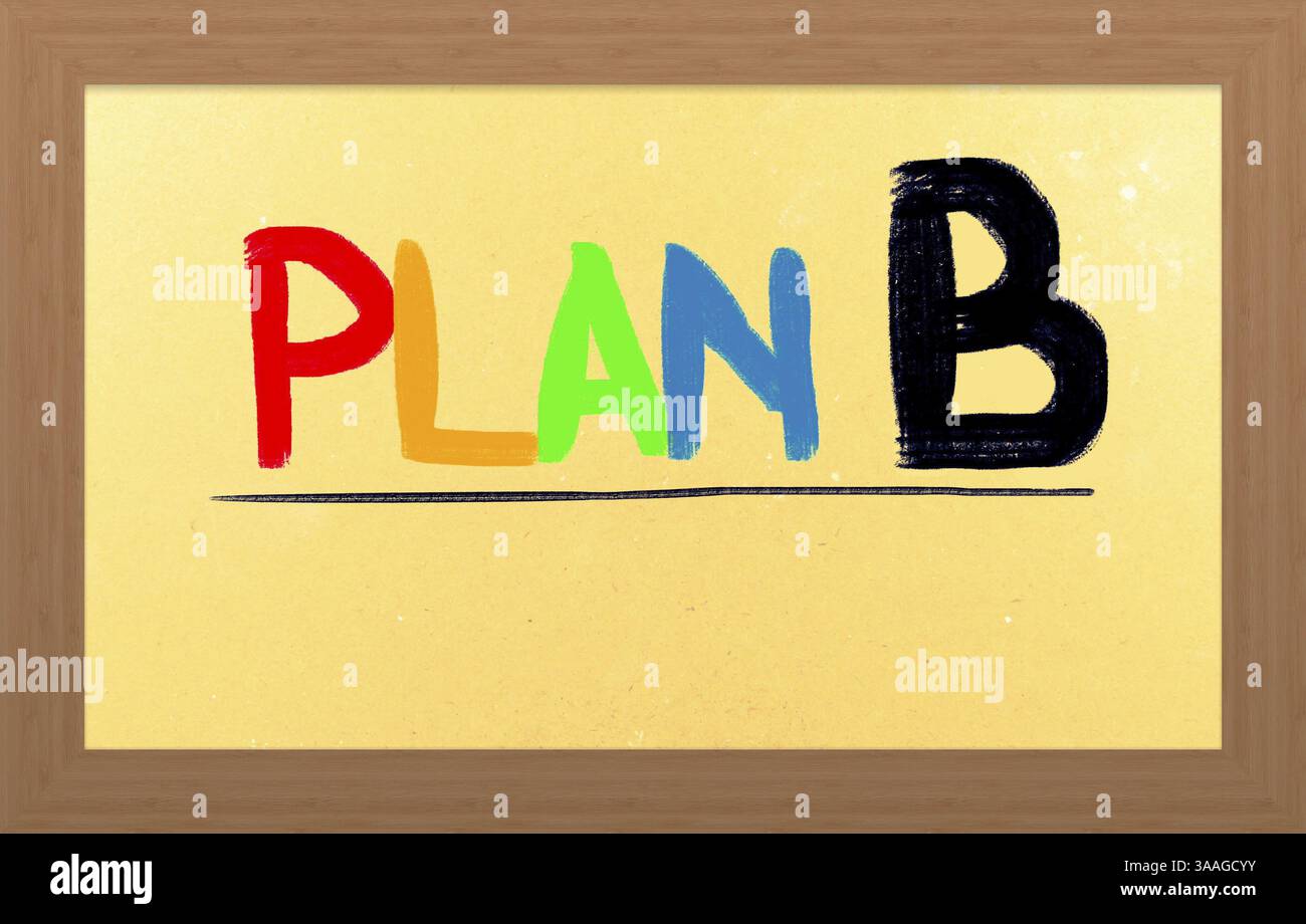 Plan B Concept Stock Photo - Alamy