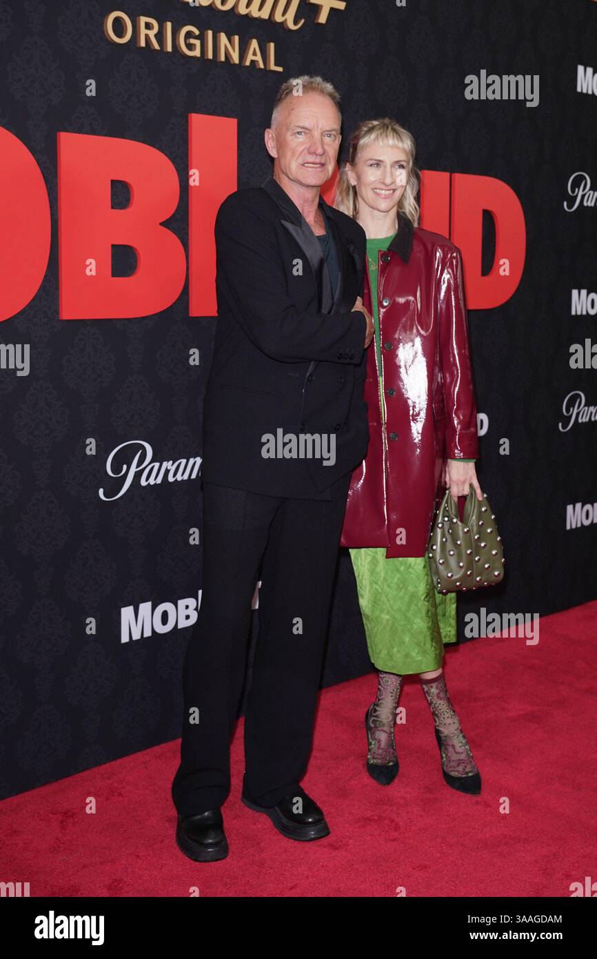 Ny. 31st Mar, 2025. Sting, Mickey Sumner at arrivals for MOBLAND ...