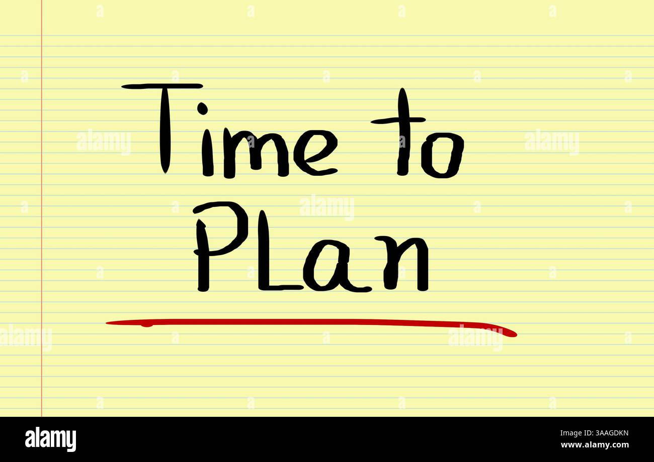 Time To Plan Concept Stock Photo - Alamy