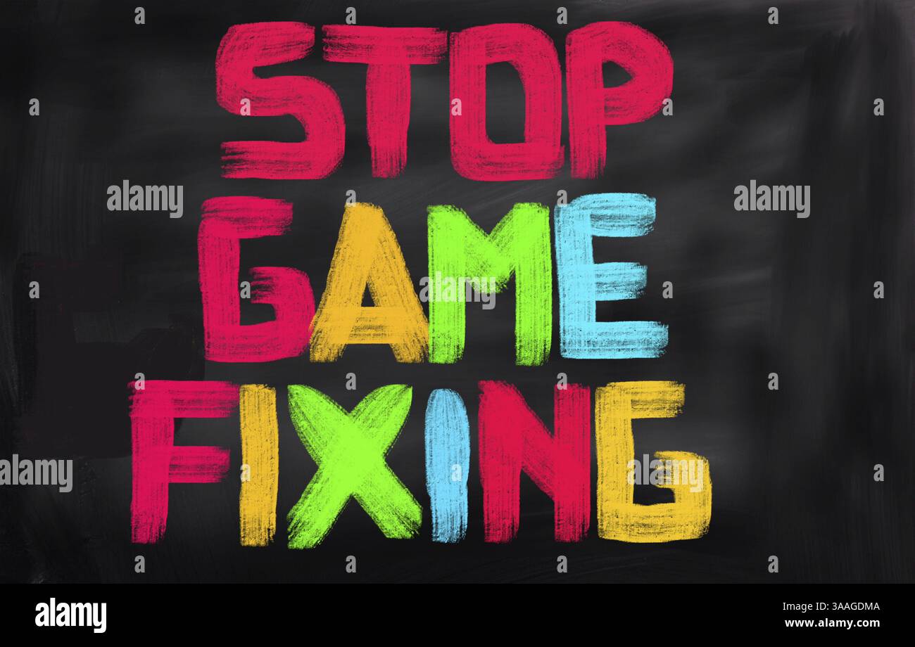 Stop Game Fixing Concept Stock Photo - Alamy