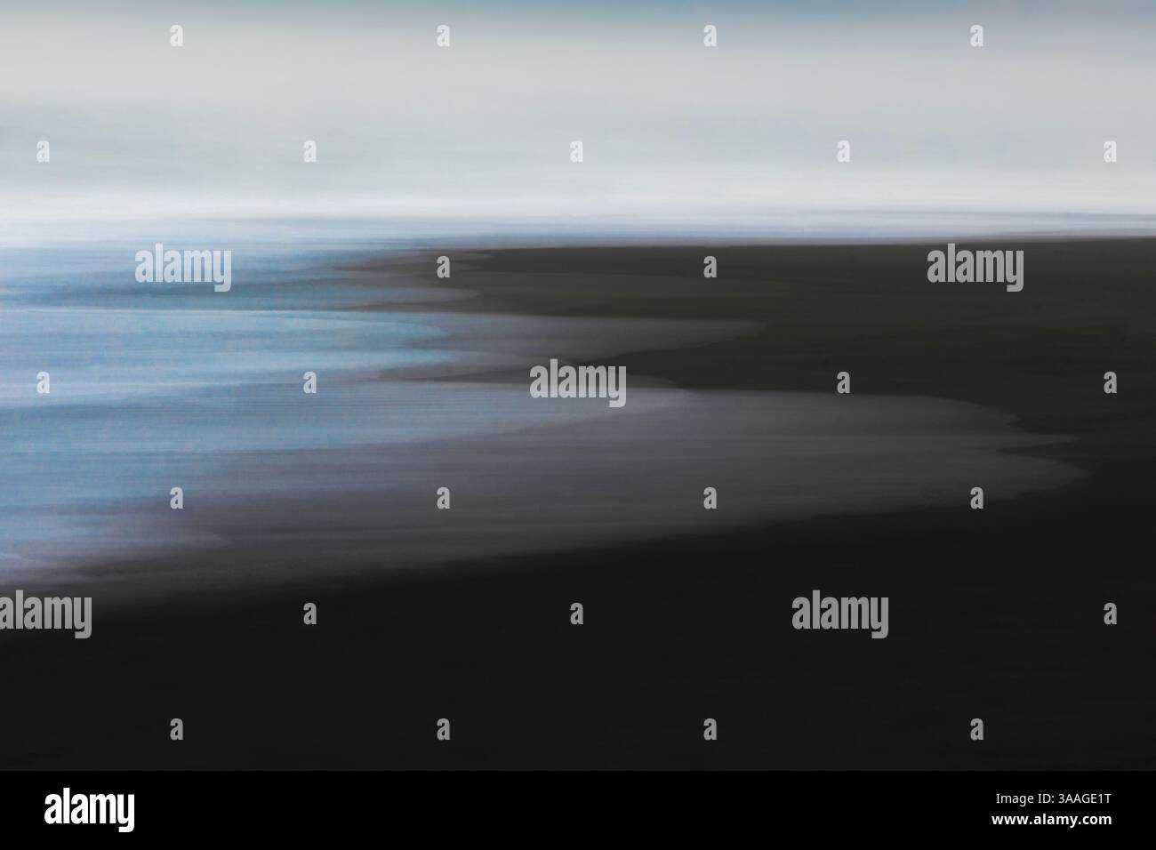 Long exposure of Pacific Ocean surf lapping up on Gold Bluffs Beach ...