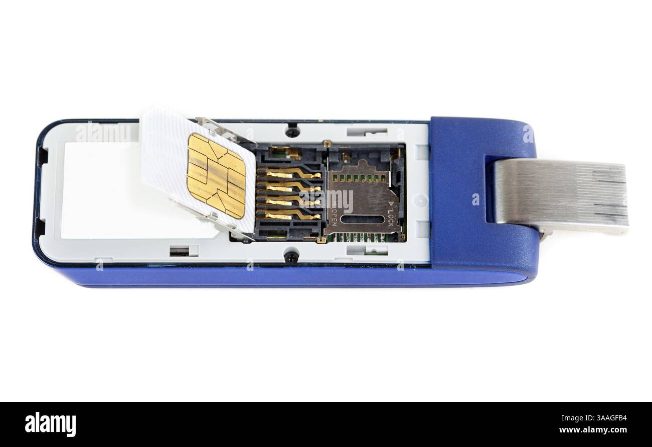 USB modem is isolated on a white background Stock Photo - Alamy