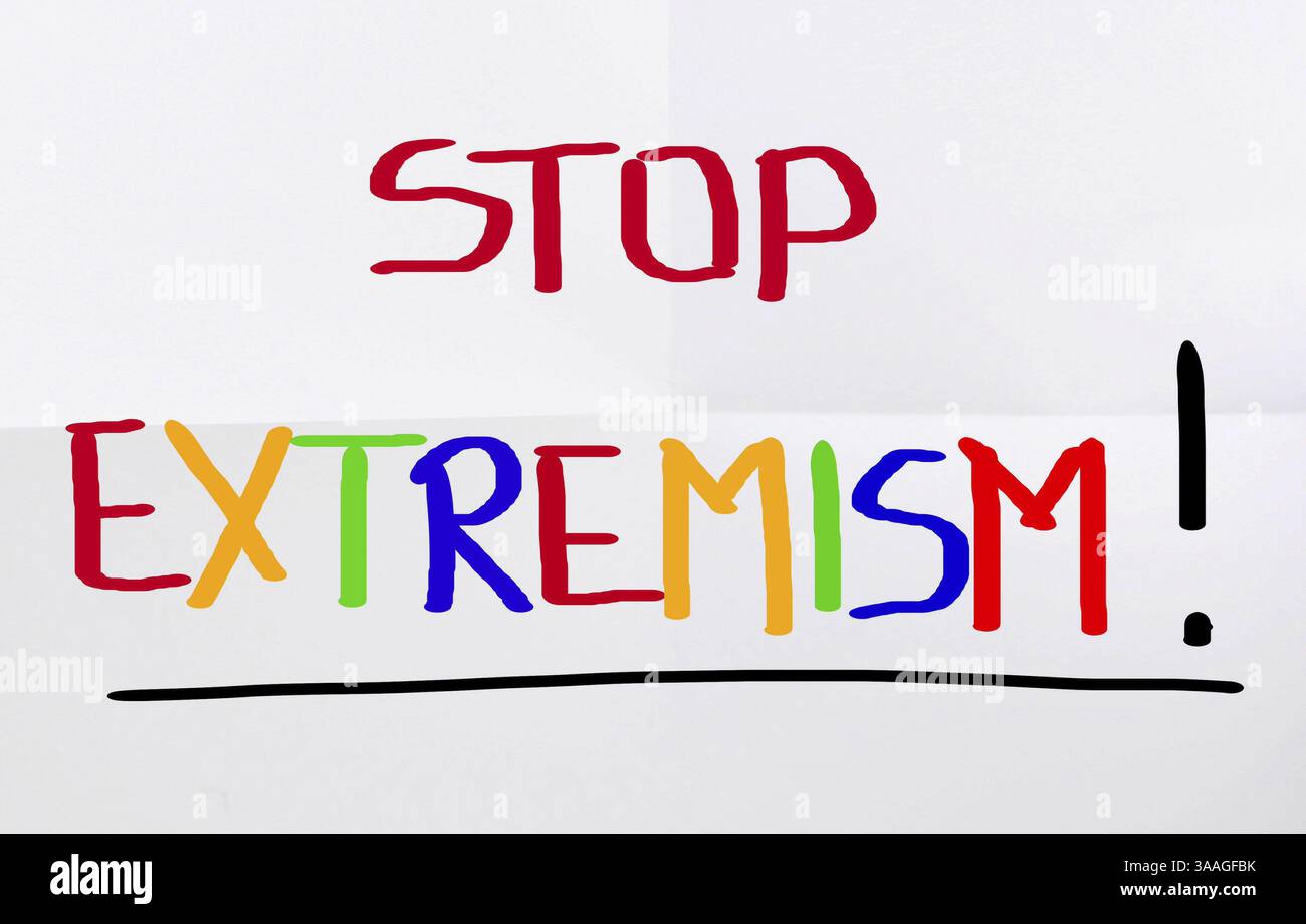 Stop Extremism Concept Stock Photo - Alamy
