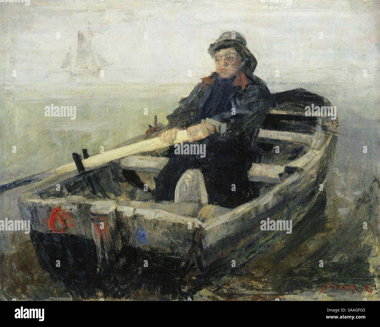 James Ensor - The Rower Stock Photo - Alamy