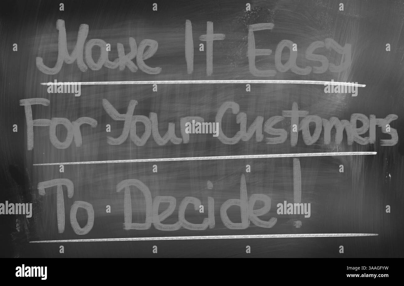 Make It Easy For Your Customers To Decide Concept Stock Photo - Alamy